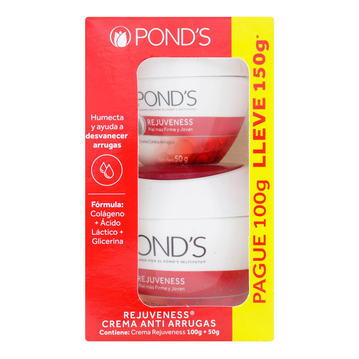 Crema Ponds Rejuveness Anti Arrugas x 100 G + Crema Ponds Rejuveness A ...