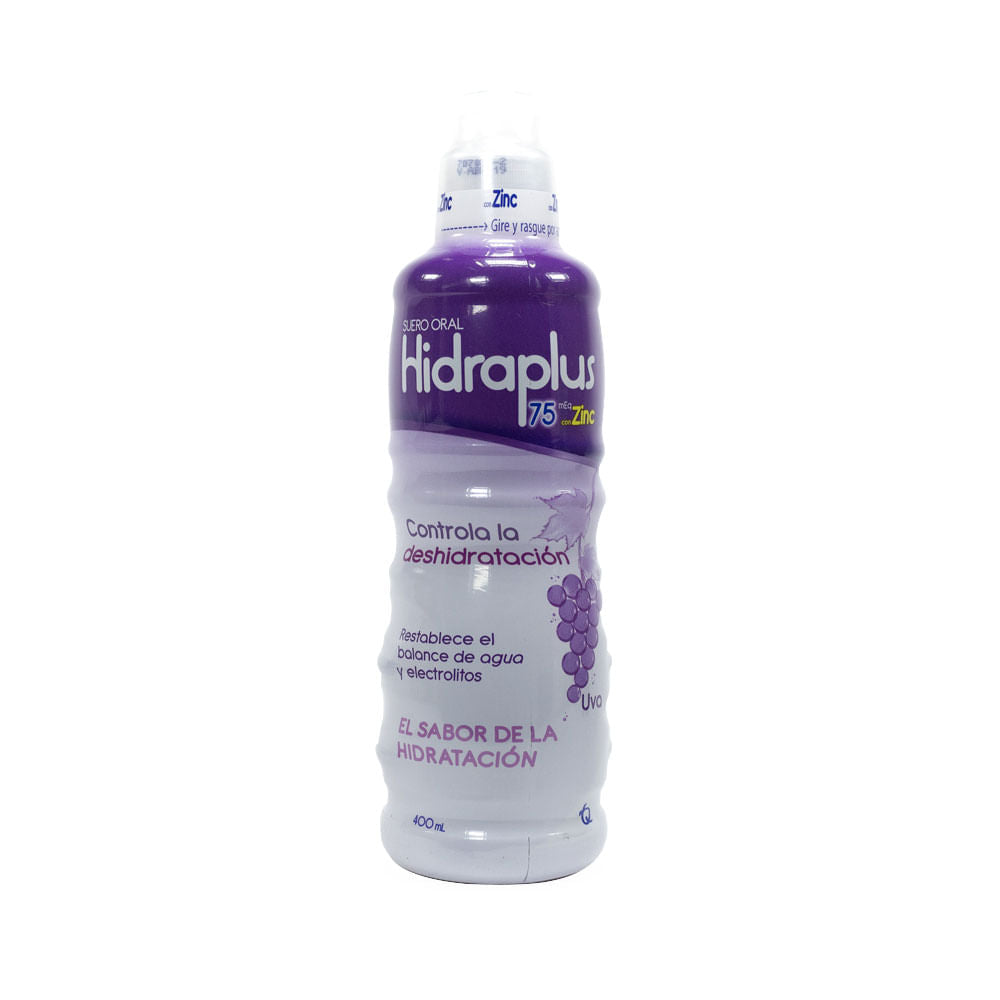 Hidraplus 75 Zinc Uva 400 ml Suero Oral – Droguerías Pasteur