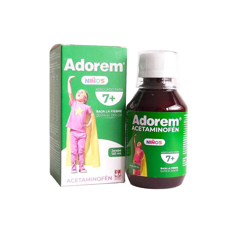 Adorem Niños Acetaminofén 150 mg Jarabe x 120 mL – Droguerías Pasteur